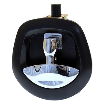 Drop 'T' compression handle black dish chrome handle